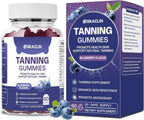 Tanning gummies for natural glow