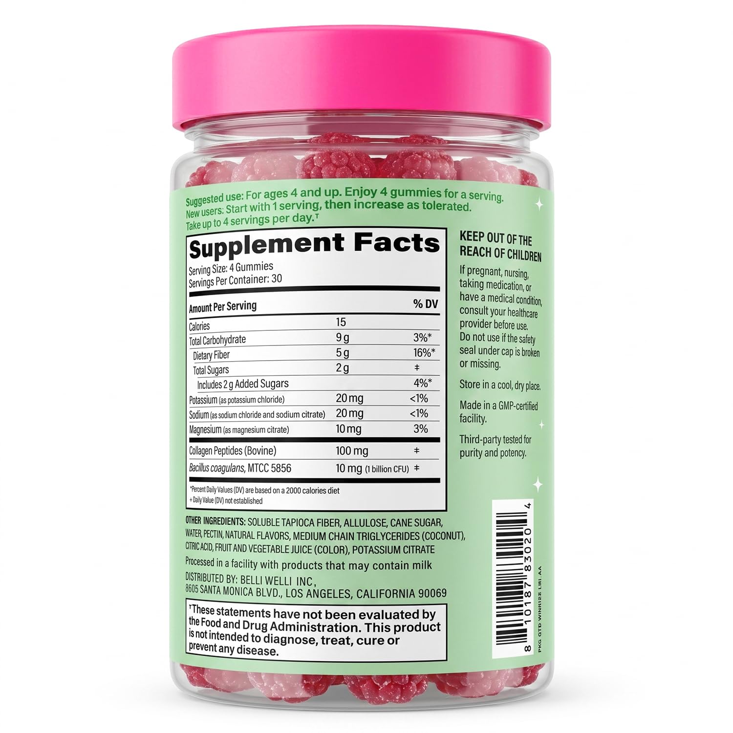 Tapioca prebiotic fiber for digestion