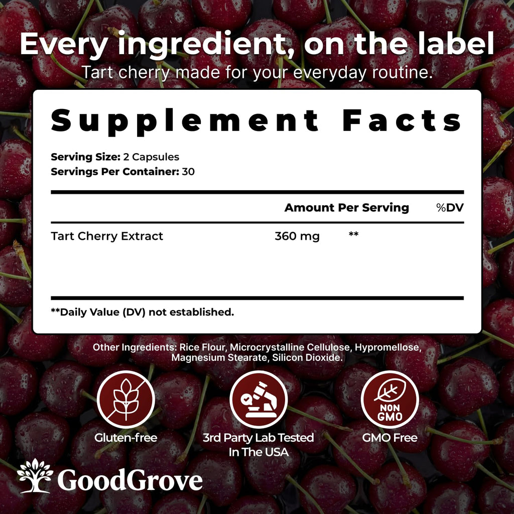 tart cherry capsules for exercise recovery