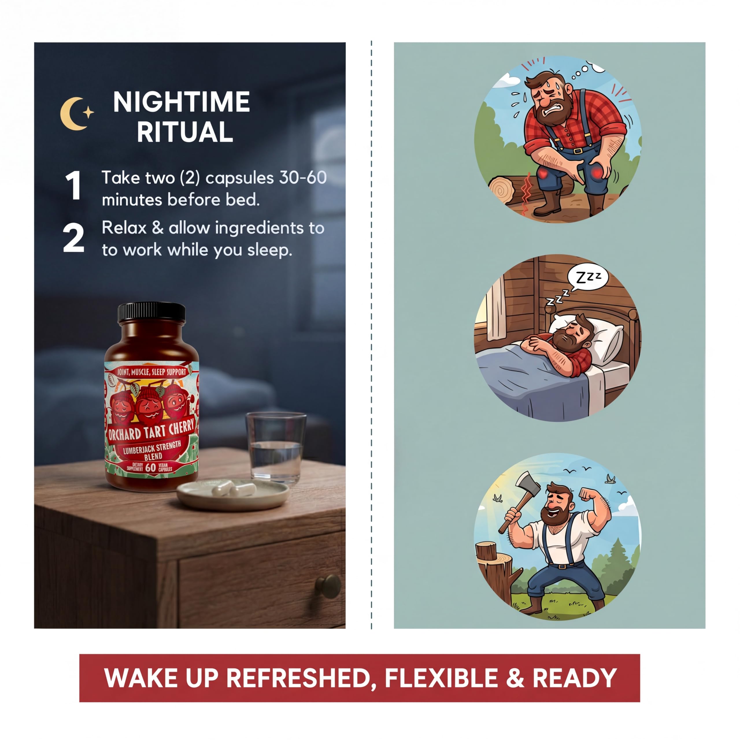 Tart cherry herbal blend for inflammation relief