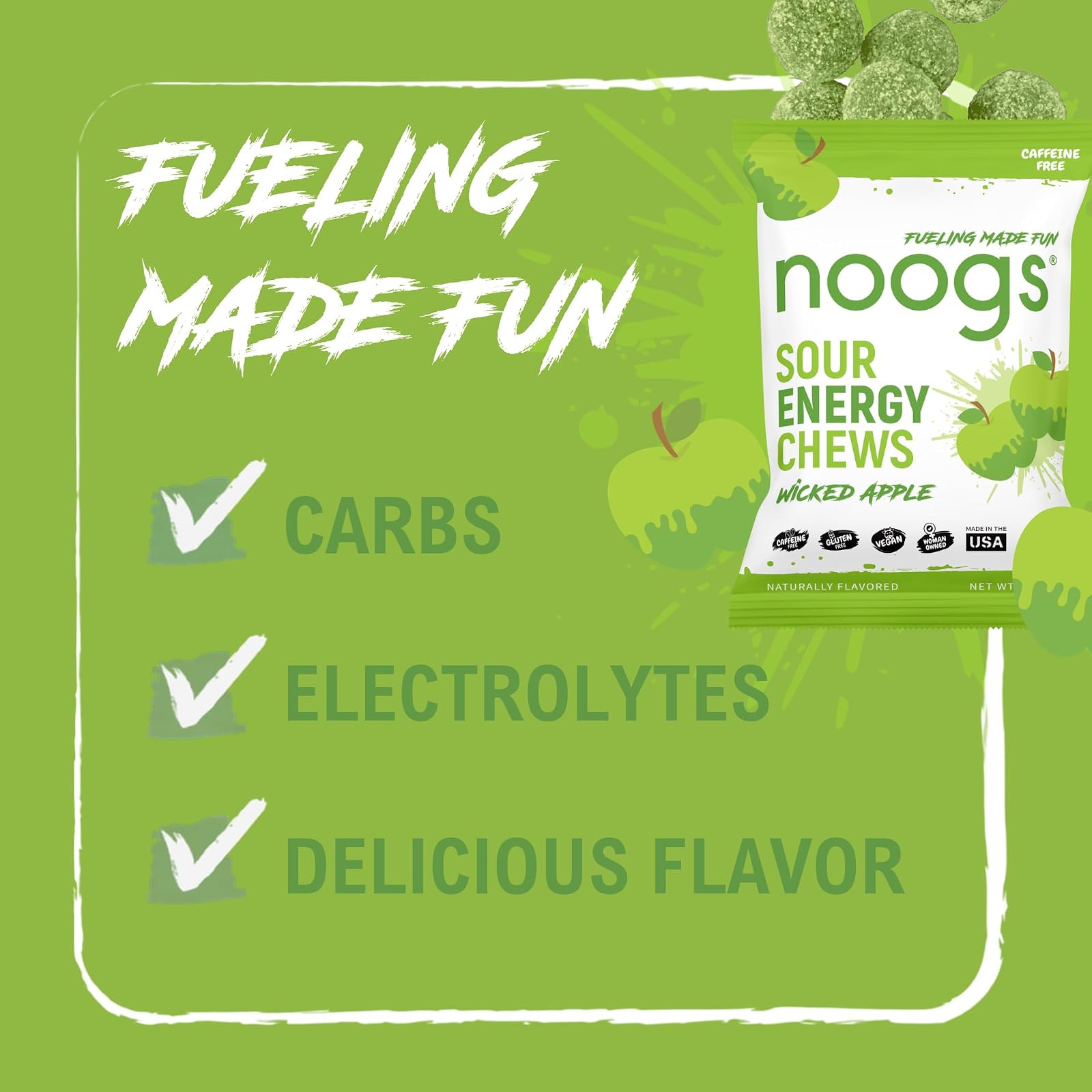 Tasty apple flavour electrolyte chews