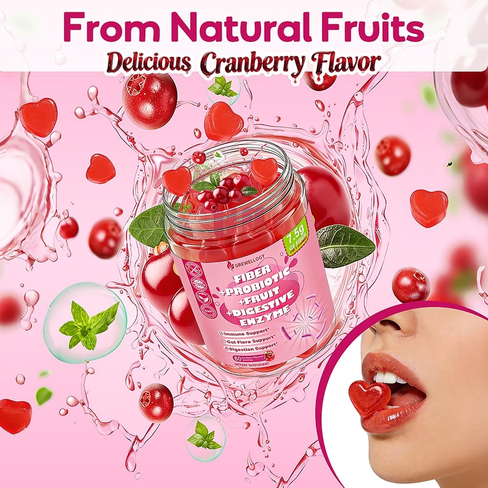 tasty cranberry fiber chewables