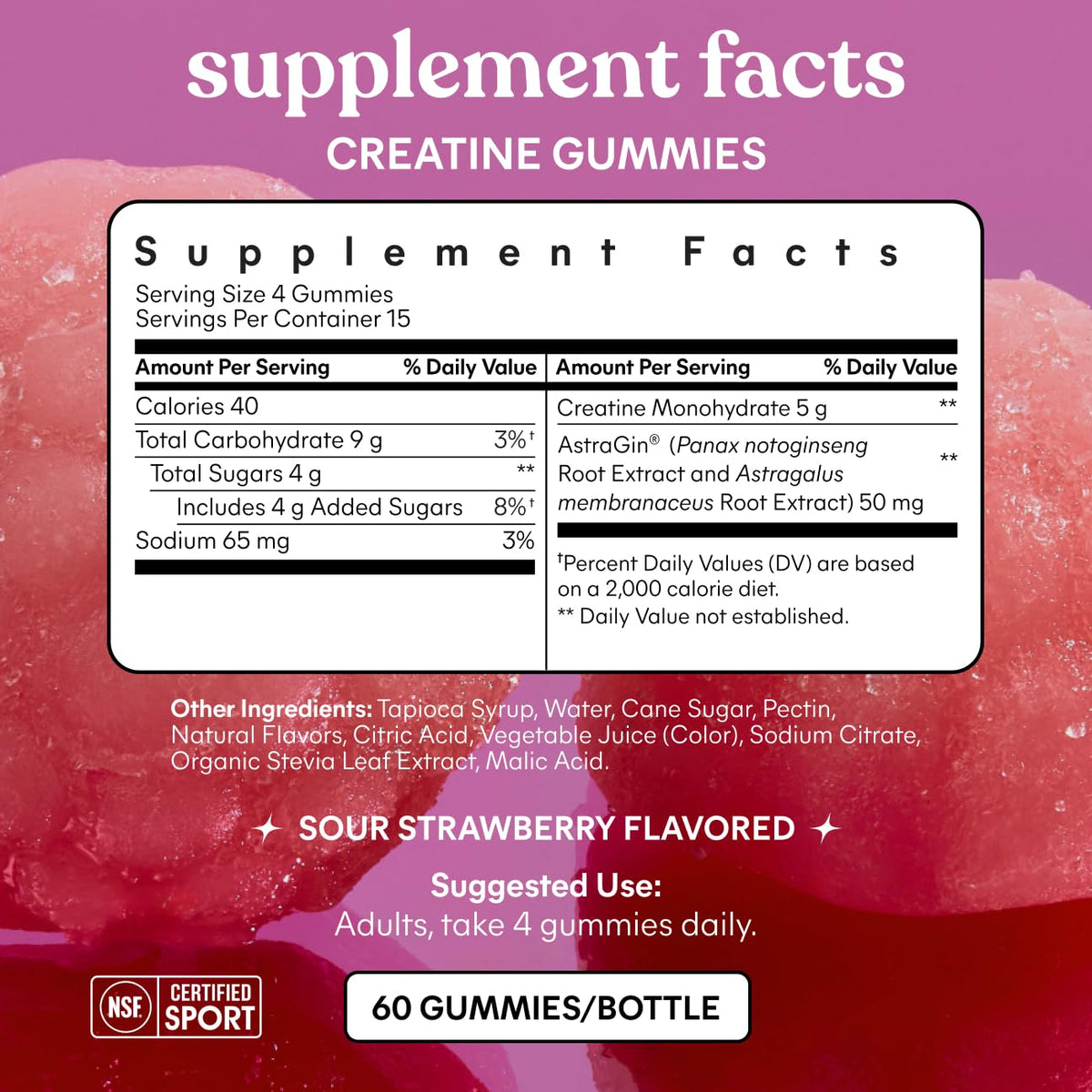 Tasty creatine for active lifestyles