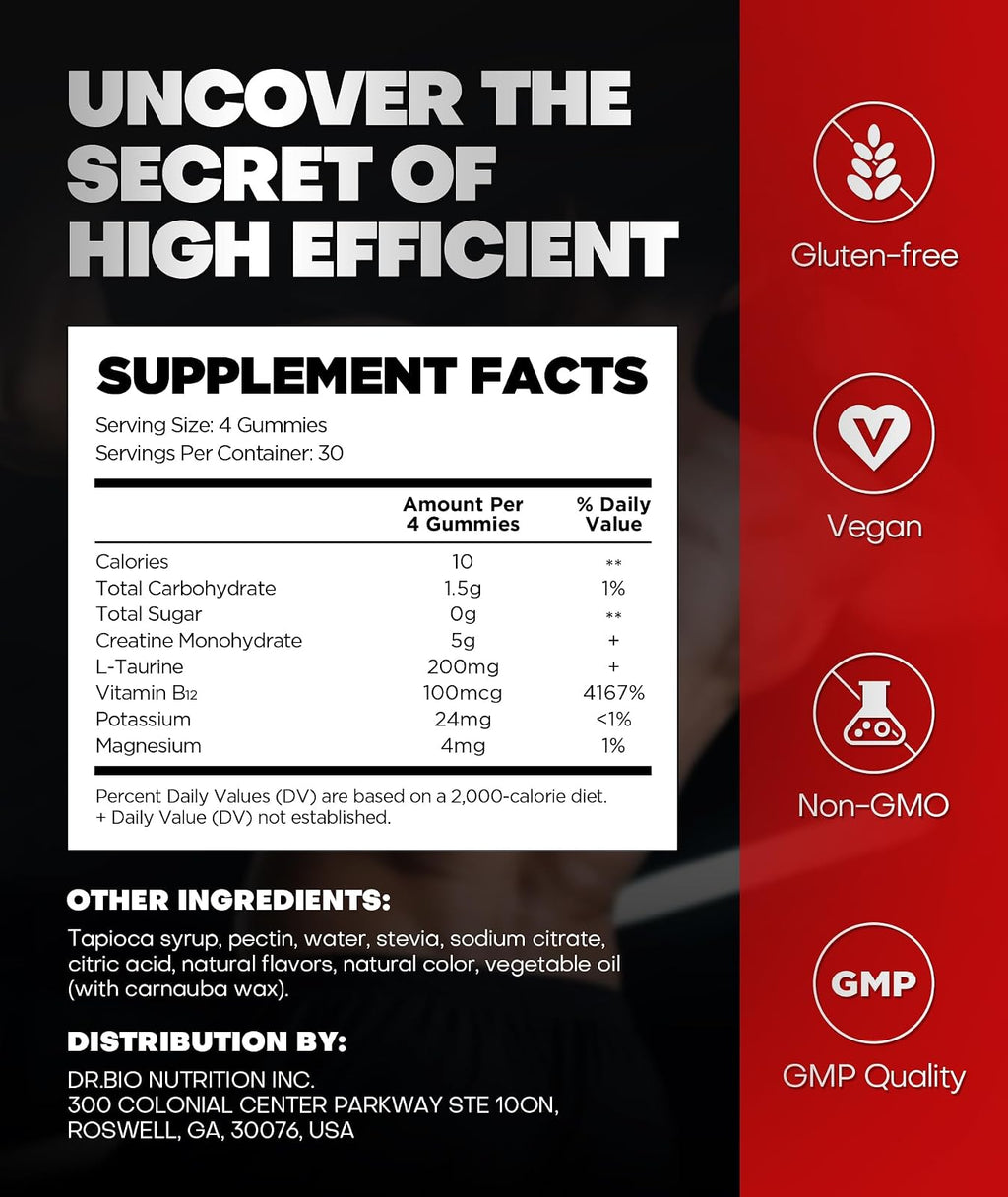 Tasty creatine gummies for daily use