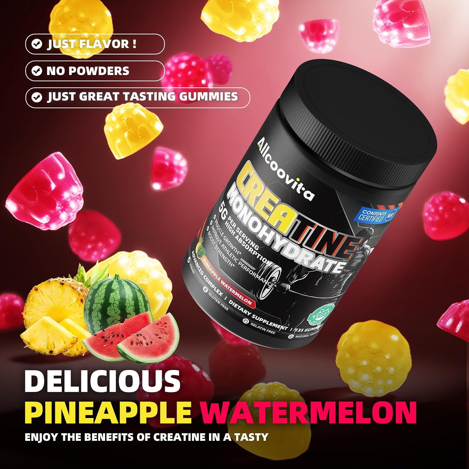Tasty creatine gummies for daily use