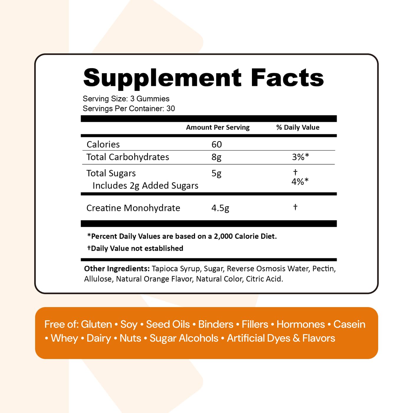 Tasty creatine supplement for fitness