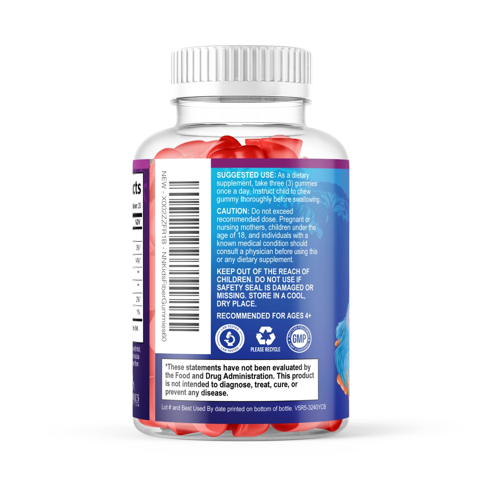 tasty dietary fiber gummies for children