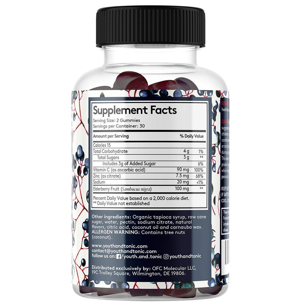 Tasty elderberry gummies for adults