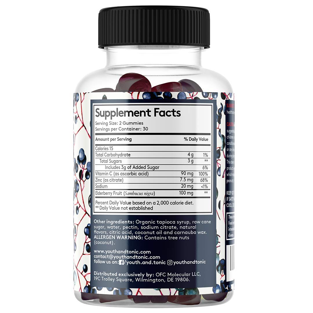 Tasty elderberry gummies for adults