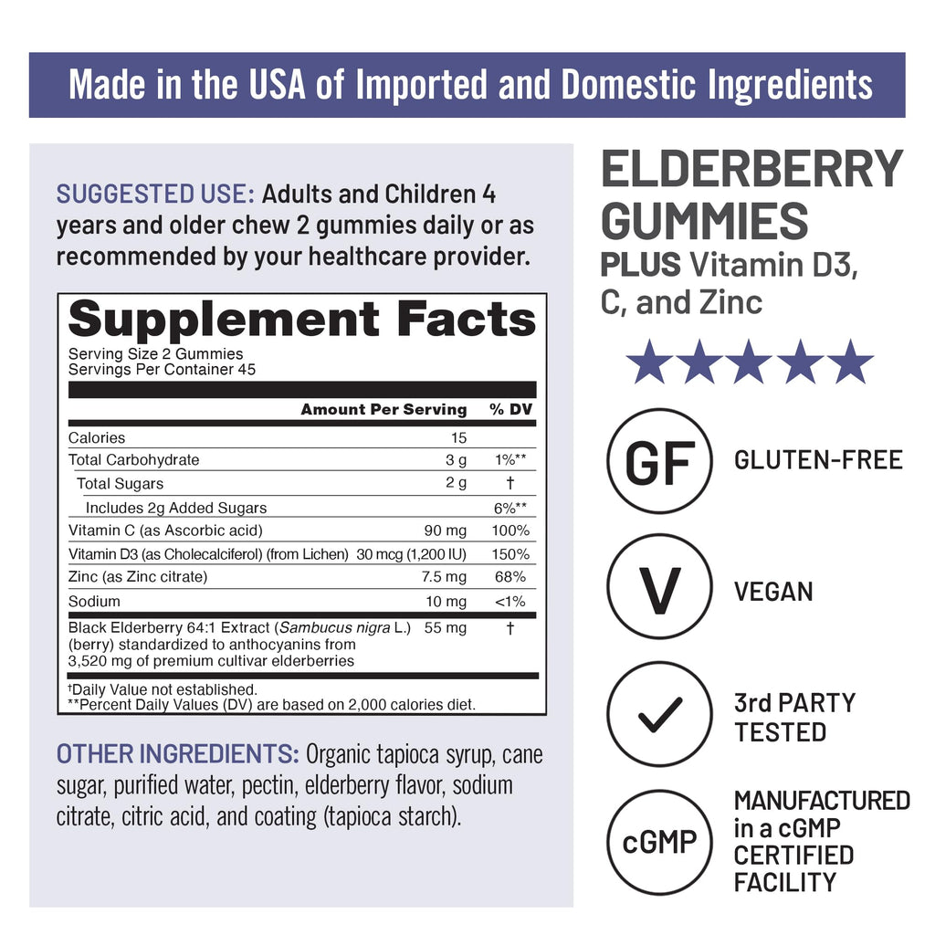 tasty elderberry gummies for children