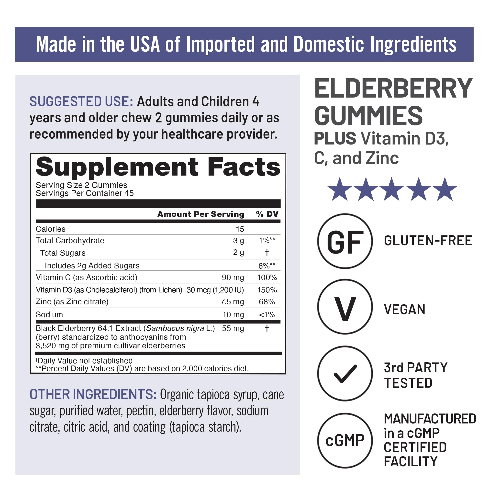 tasty elderberry gummies for children