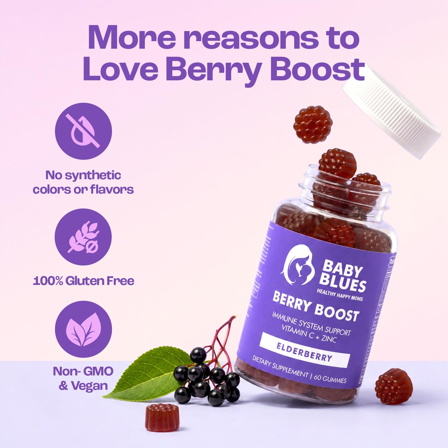 tasty elderberry gummies for children