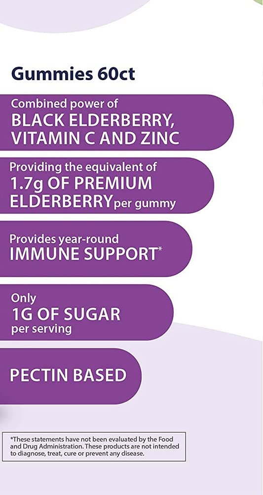 Tasty elderberry gummies for everyday health