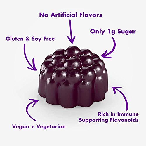 Tasty elderberry gummies for everyday use