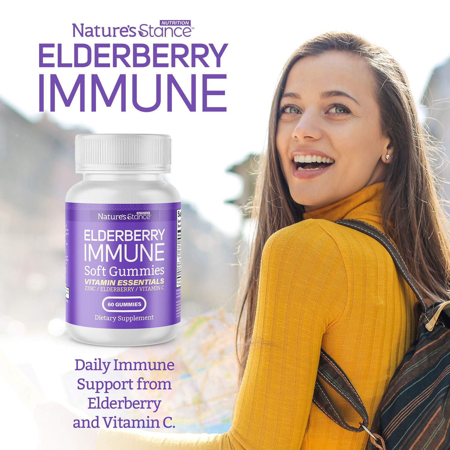 Tasty elderberry gummies for everyday use