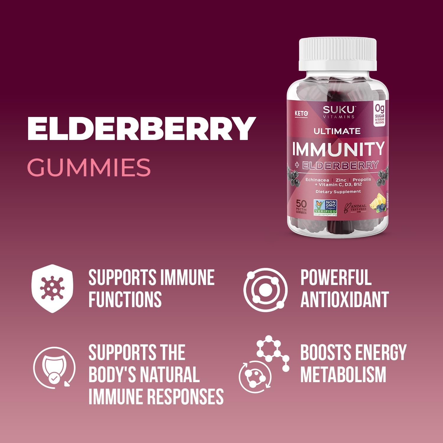 tasty elderberry gummies for immune strength