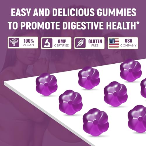 Tasty grape fiber gummies for adults