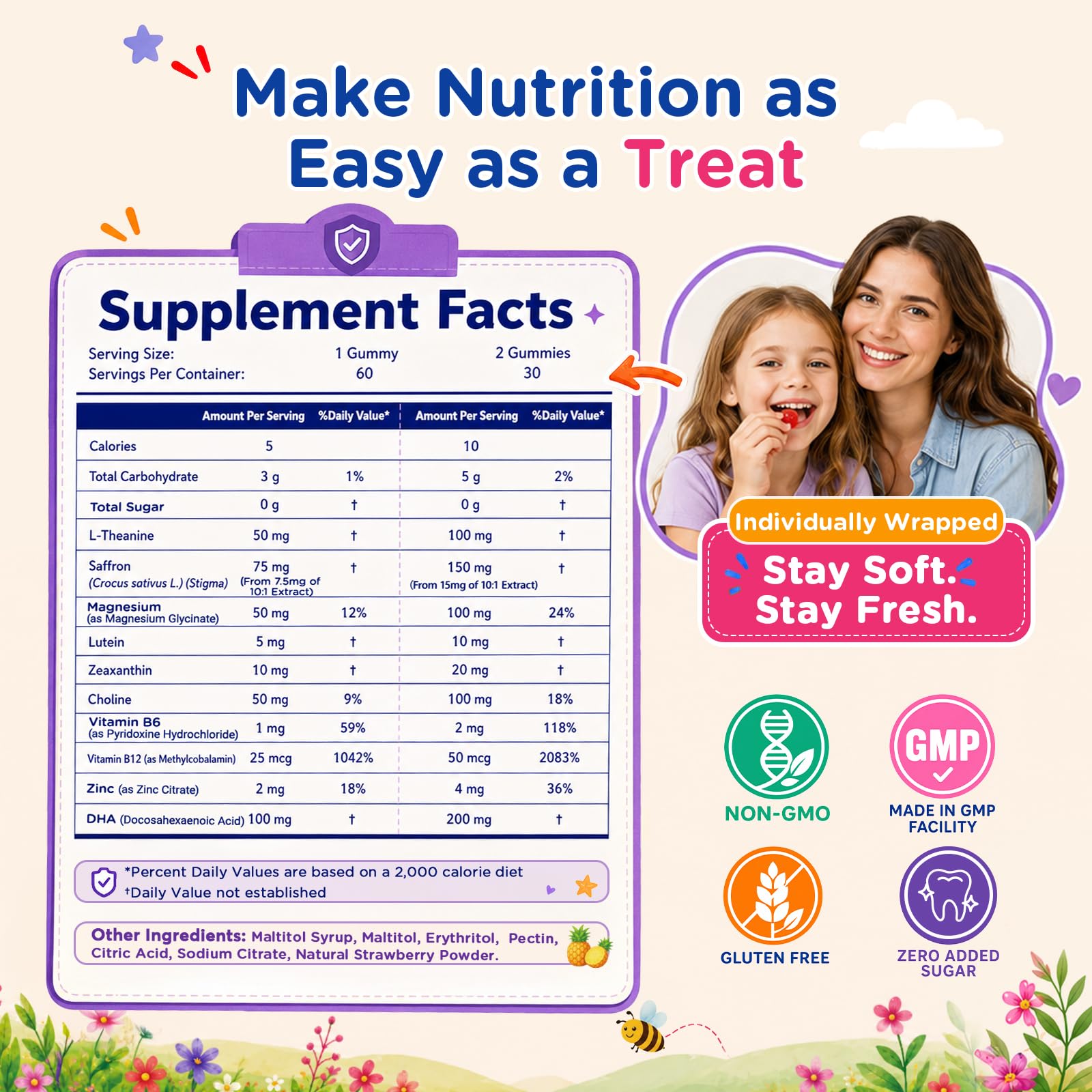 Tasty gummies for kids' nutrition