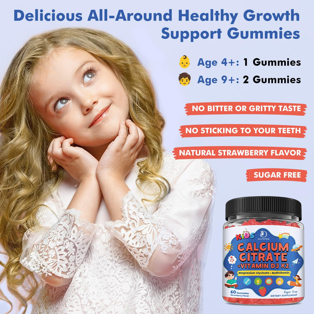 Tasty kids vitamins with calcium and vitamin D