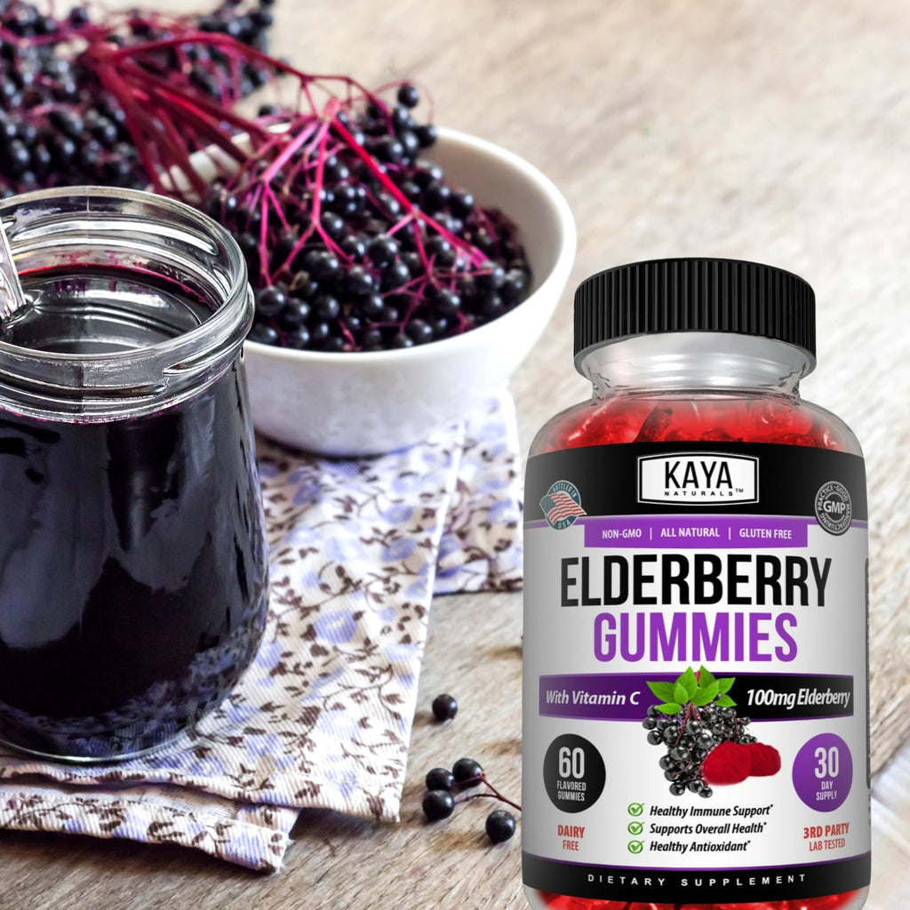 tasty lemon elderberry gummy supplement
