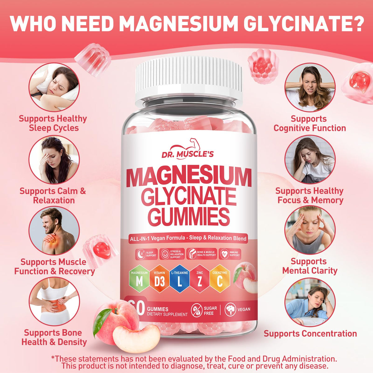 Tasty magnesium gummies for daily wellness