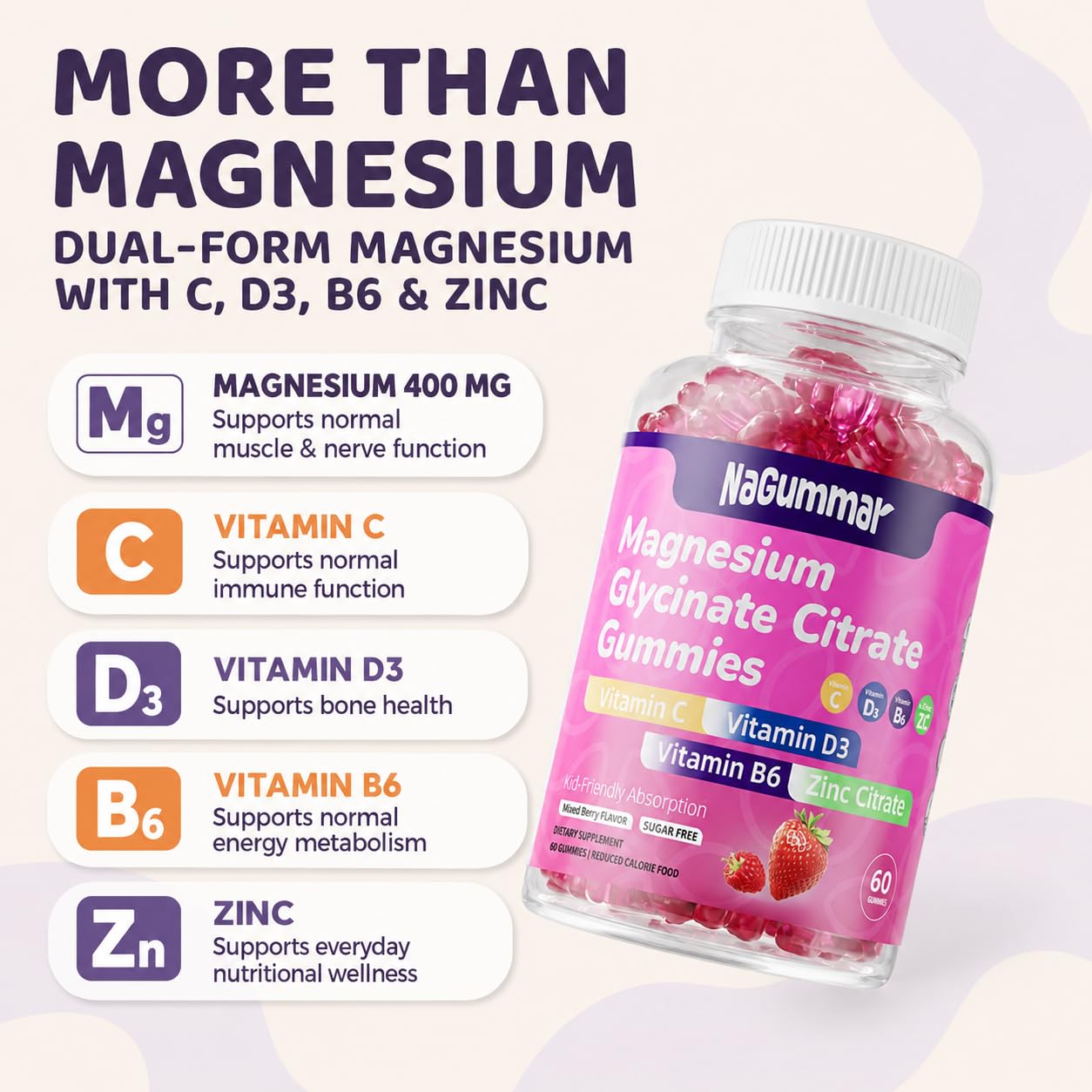 Tasty magnesium gummies for daily wellness