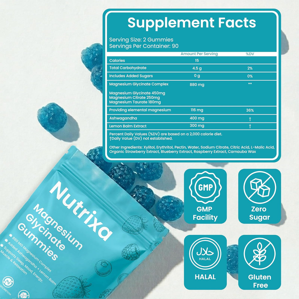 Tasty magnesium gummies for improved mood