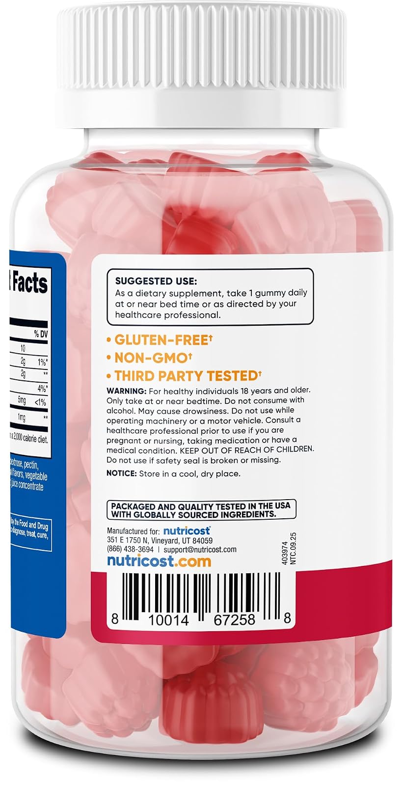 Tasty melatonin gummies for sleep aid