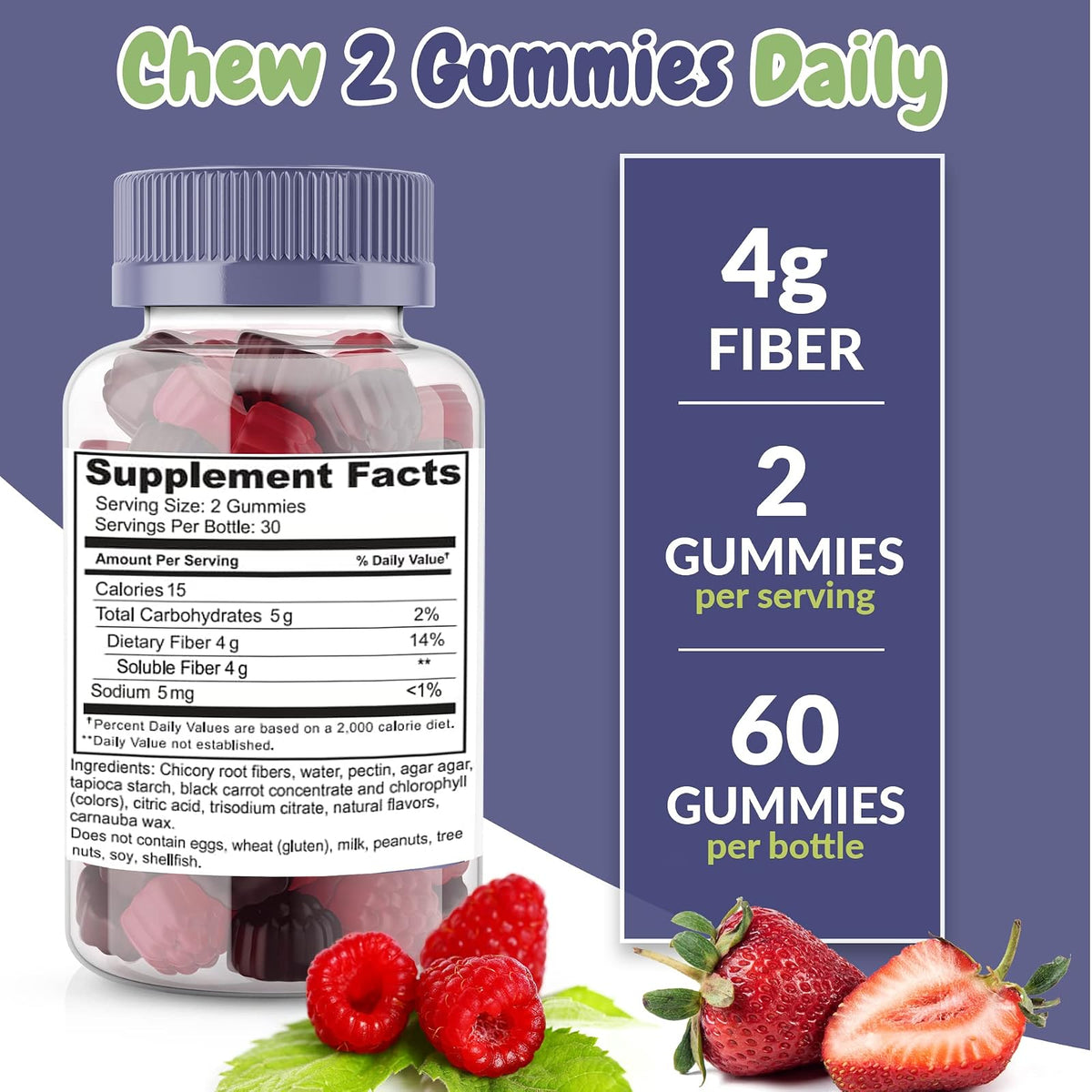 Tasty mixed berry prebiotic treats