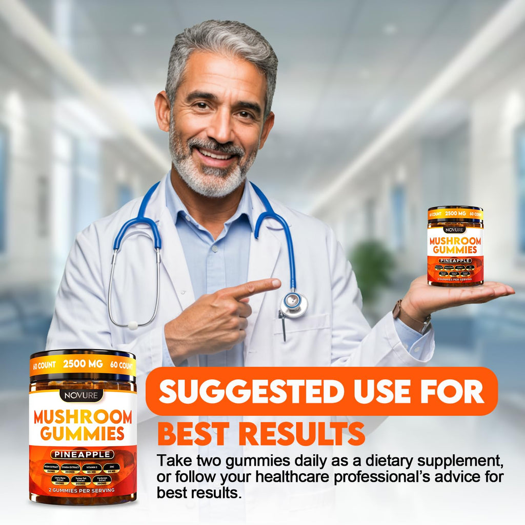 Tasty mushroom gummies for immune support
