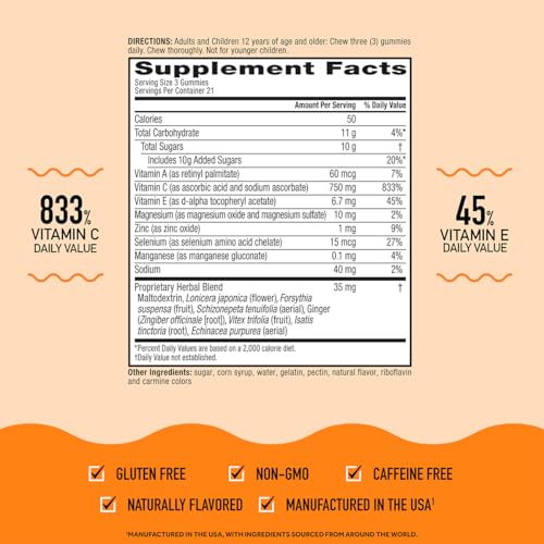 tasty orange gummies for health