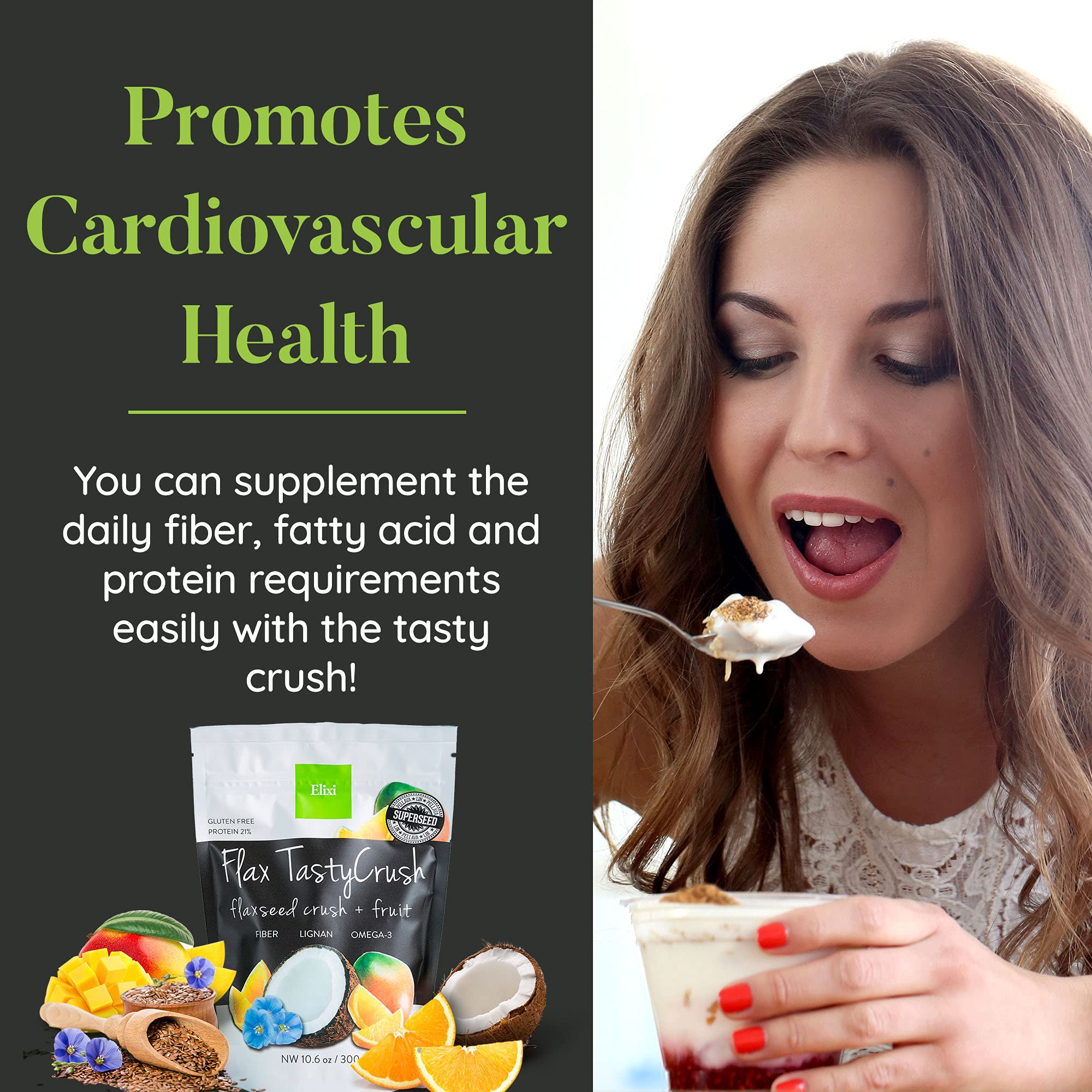 tasty organic flaxseed for smoothies