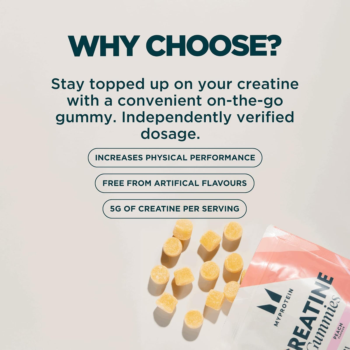 Tasty peach gummies for muscle recovery