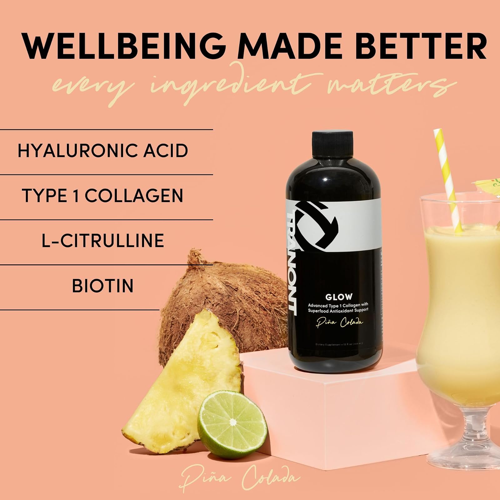 Tasty Piña Colada collagen beverage