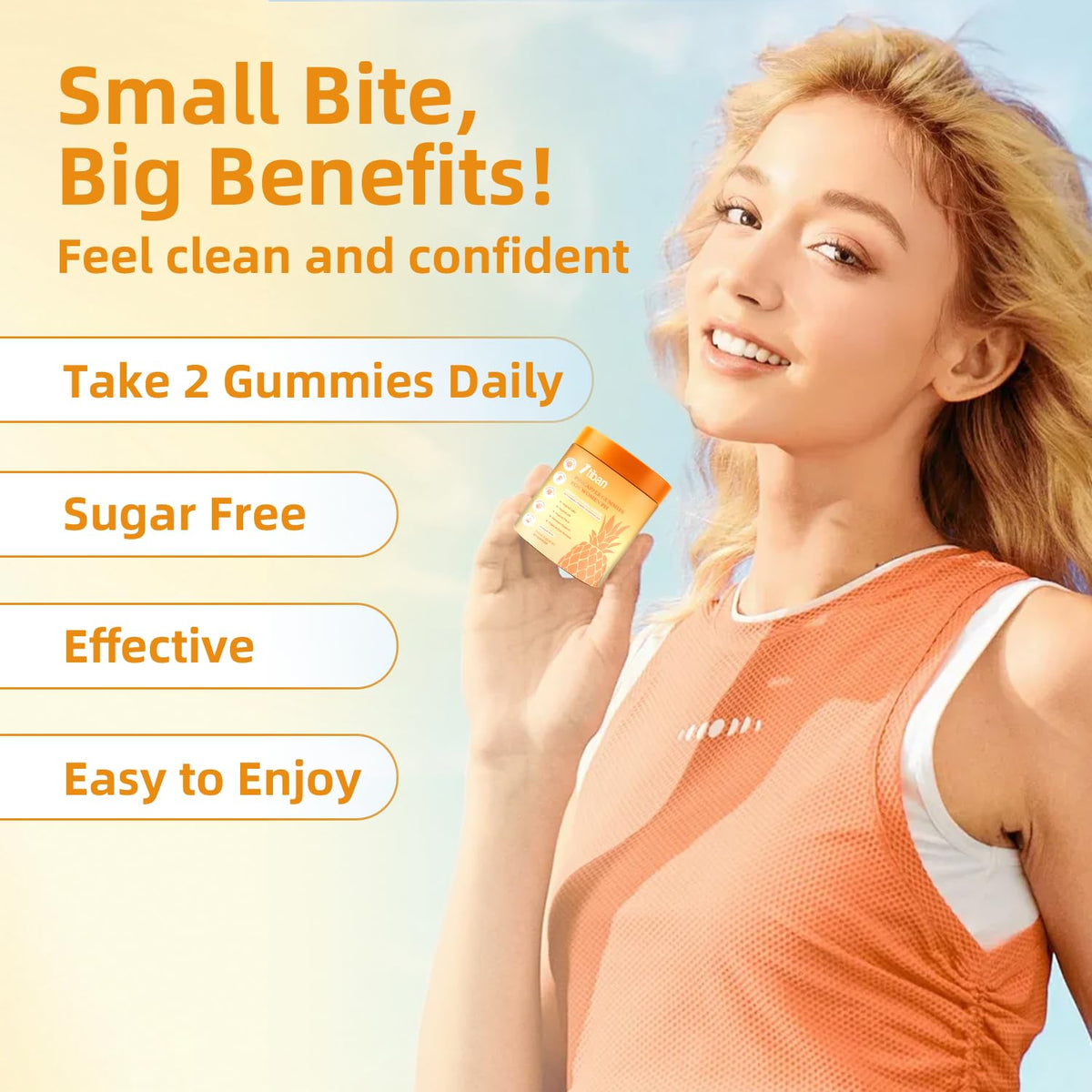 Tasty pineapple gummies for women