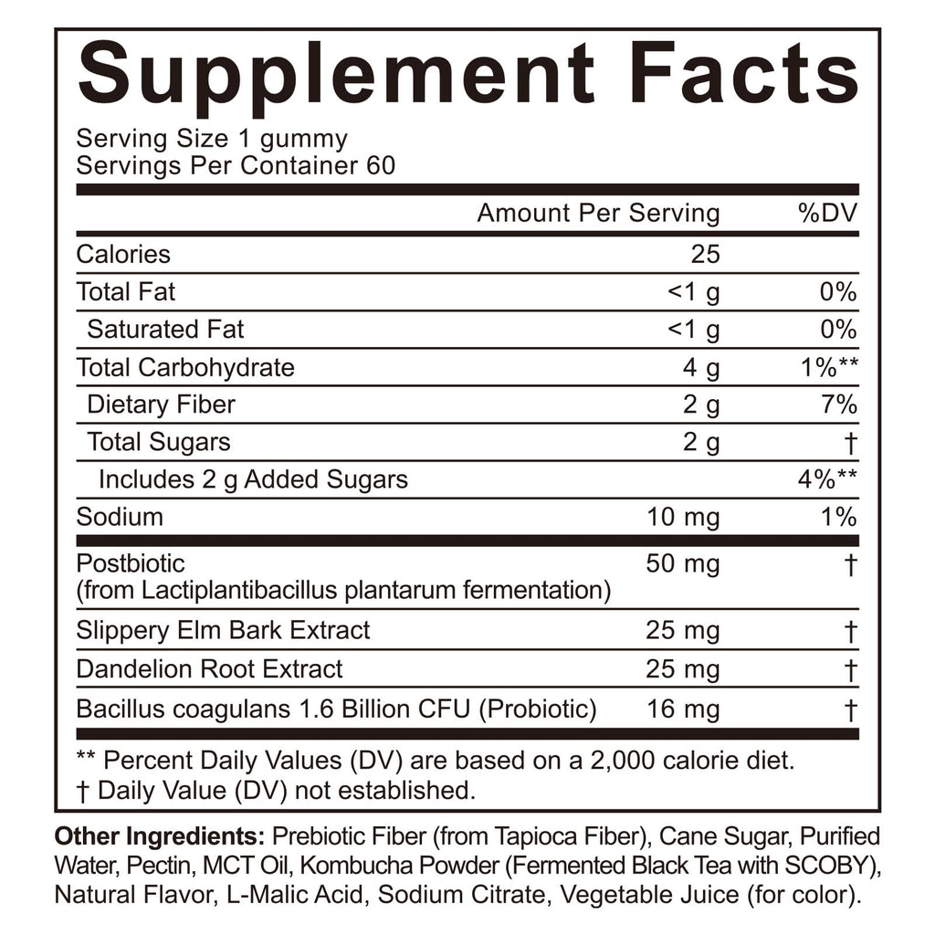 Tasty probiotic gummies for digestive balance