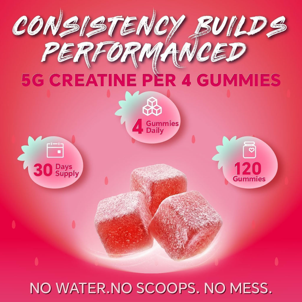 Tasty strawberry gummies for workout recovery