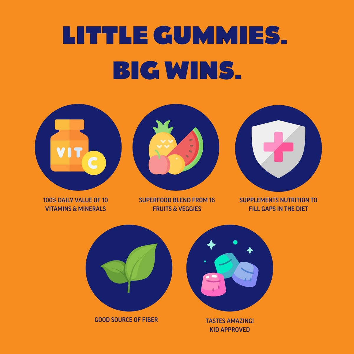 Tasty superfood gummies for children