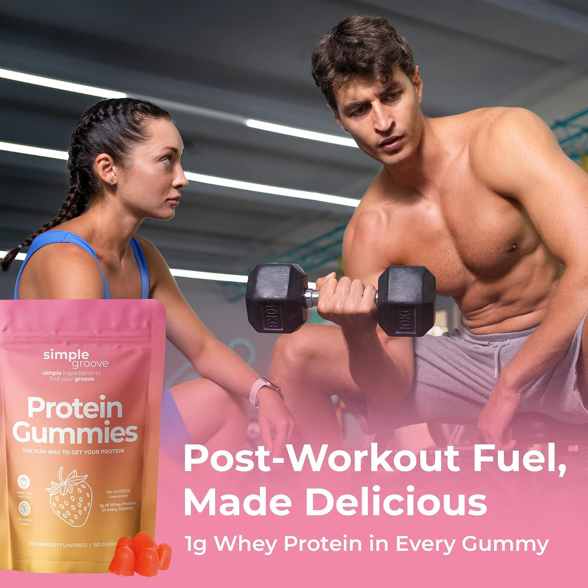 Tasty whey protein gummies for daily use