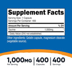 Taurine 1000 mg capsules for recovery