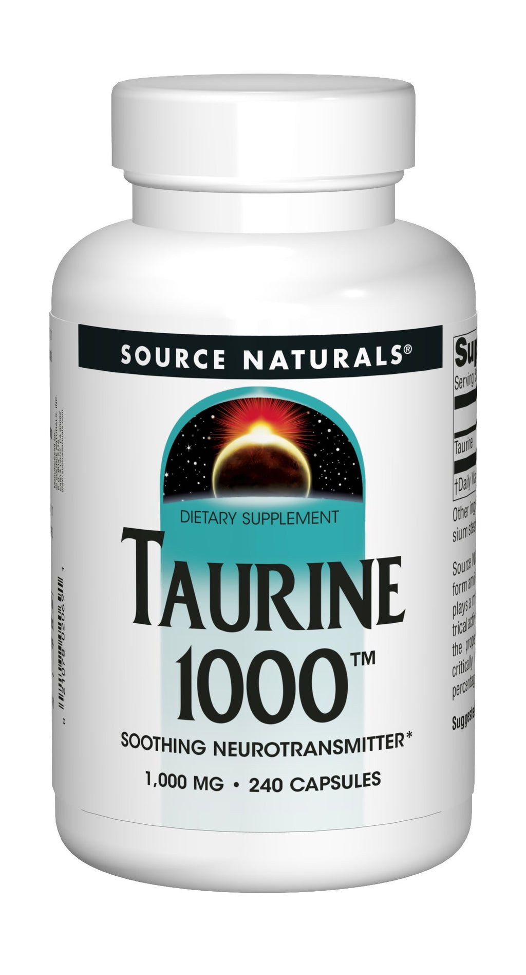 Taurine capsules for daily energy boost