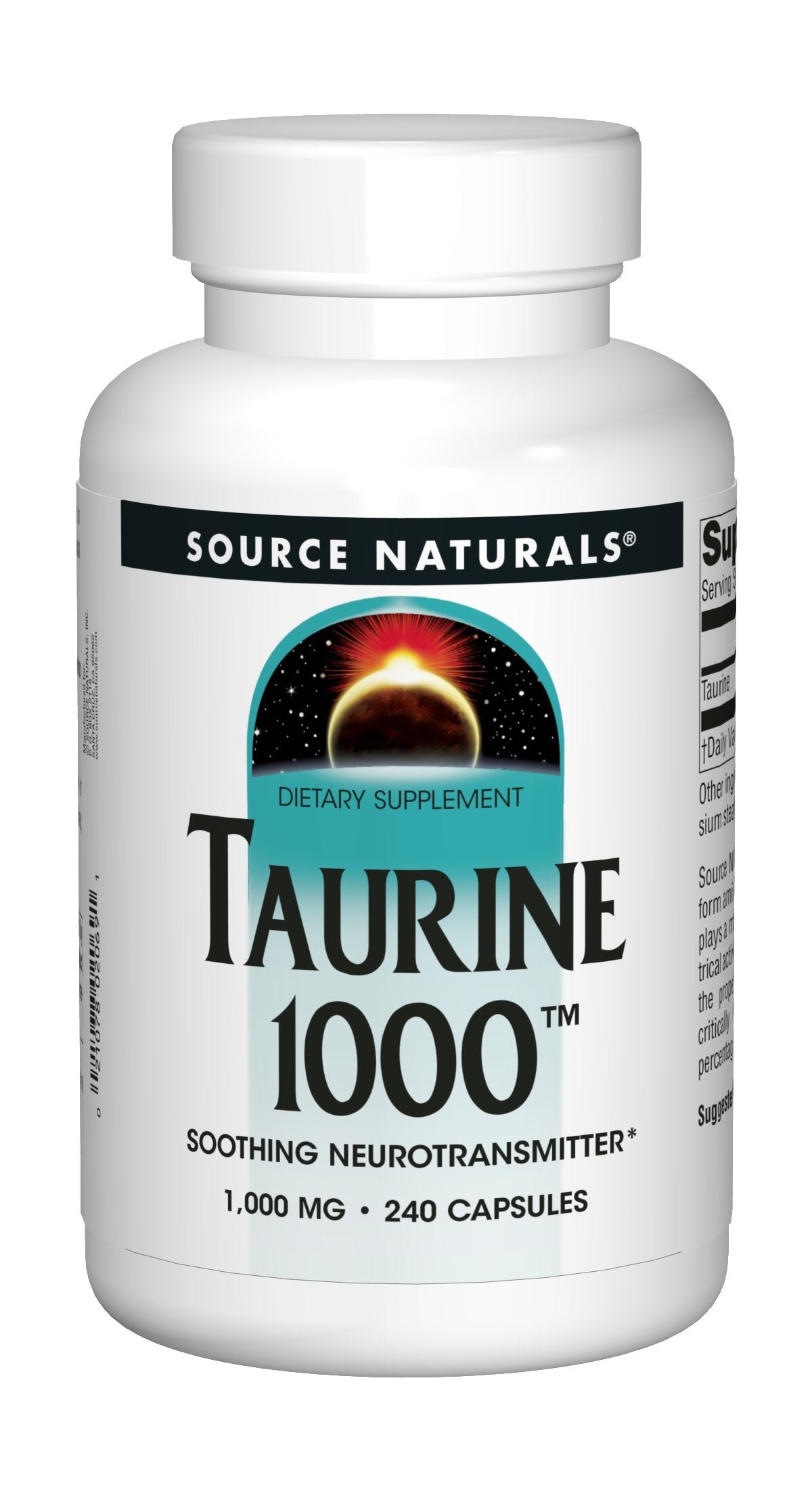 Taurine capsules for daily energy boost