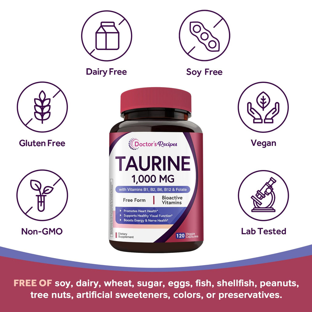 Taurine capsules for improved focus