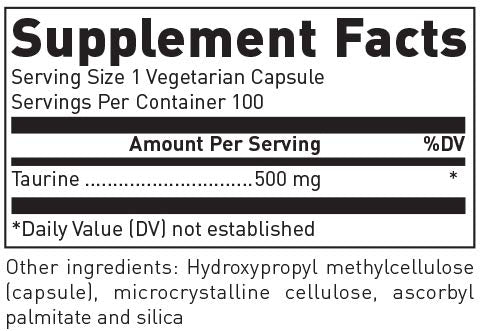 Taurine capsules for muscle recovery