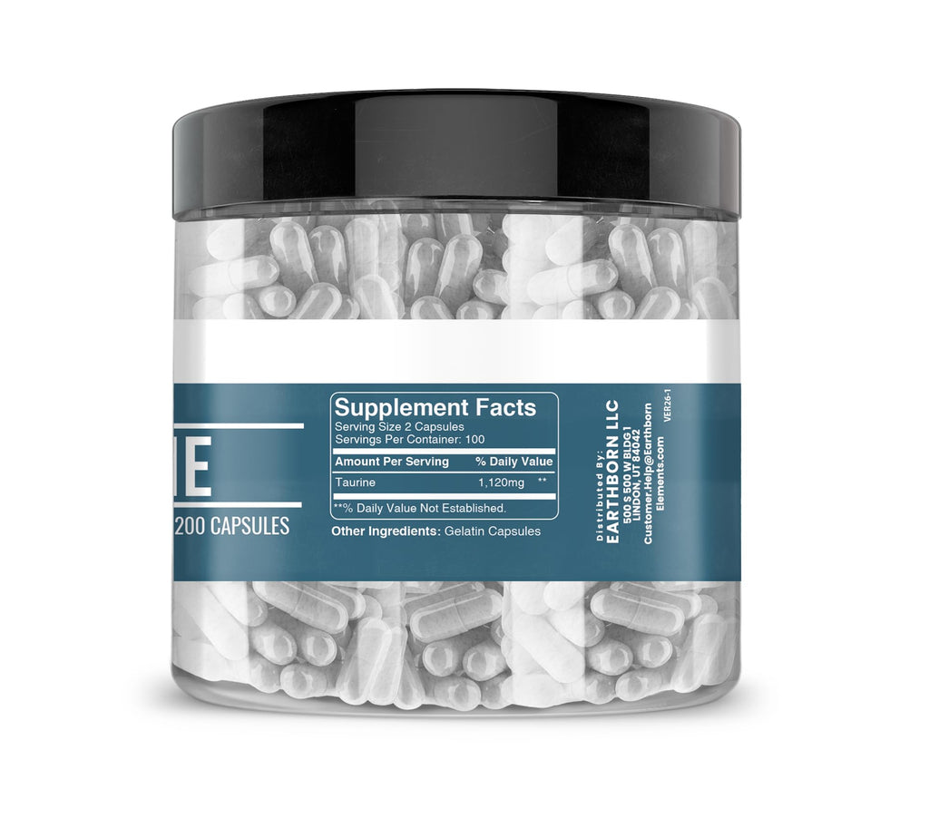 Taurine capsules with no additives