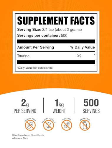 Taurine powder for blended supplements
