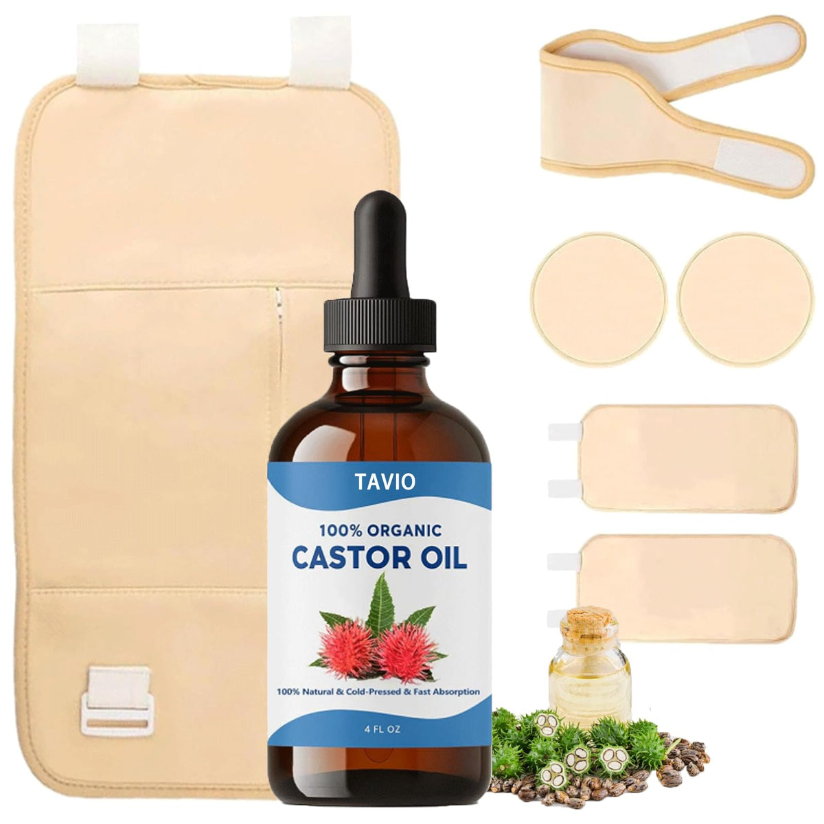 Tavio Castor Oil Pack organic wrap
