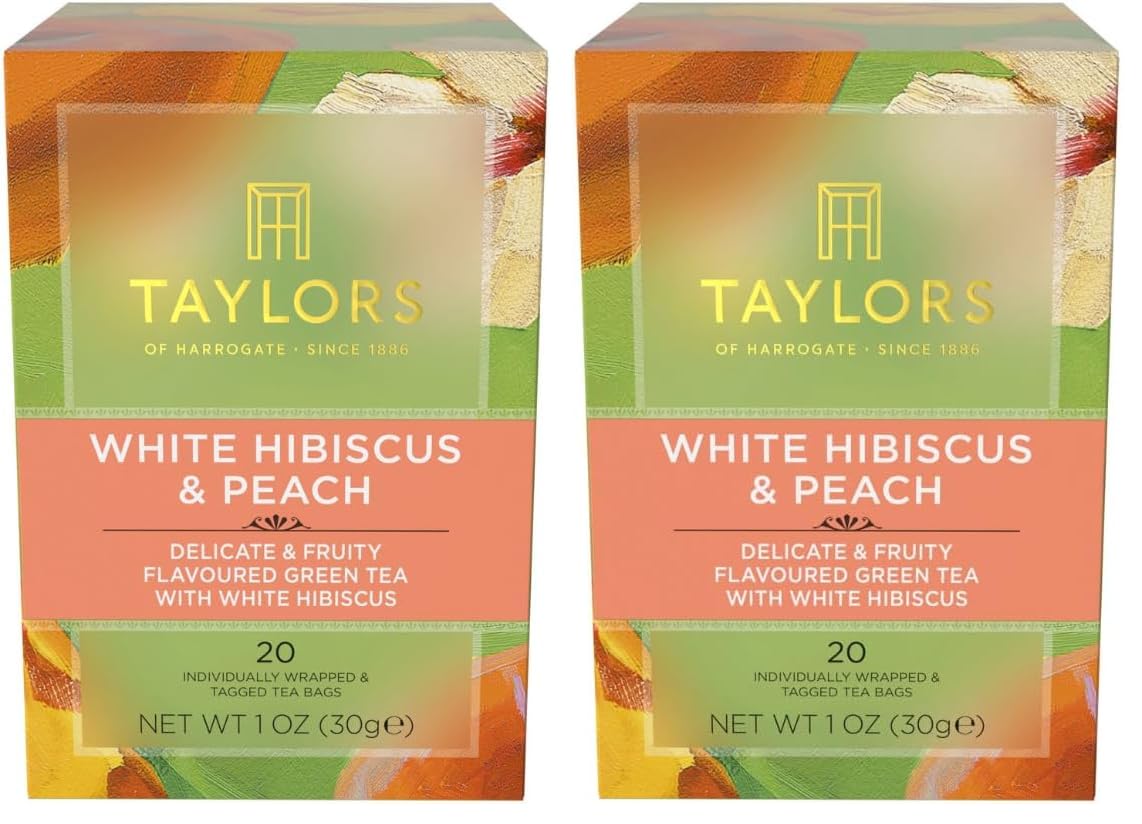 Taylors herbal tea with peach flavour