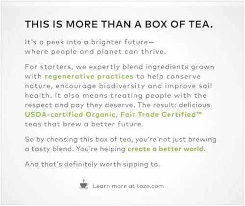 TAZO green tea with natural ingredients