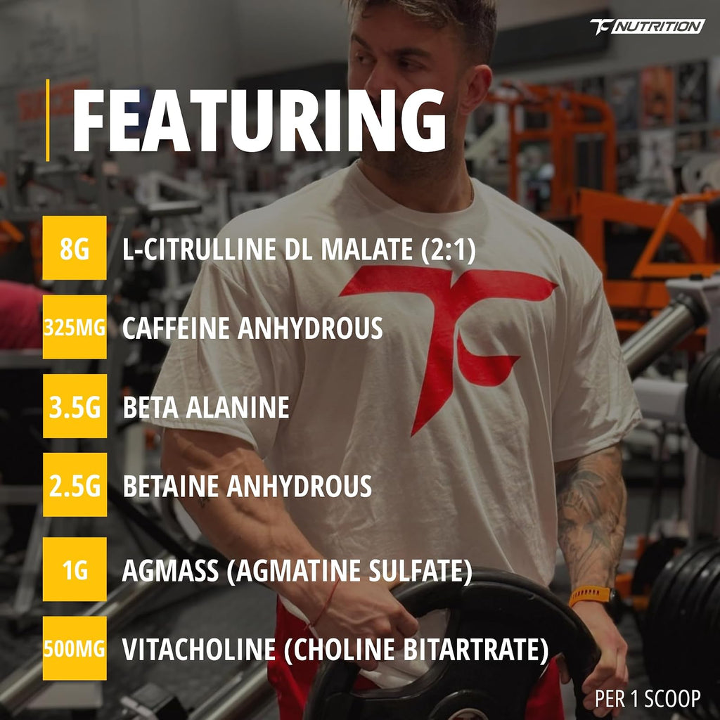 TC Nutrition pre-workout for muscle pump